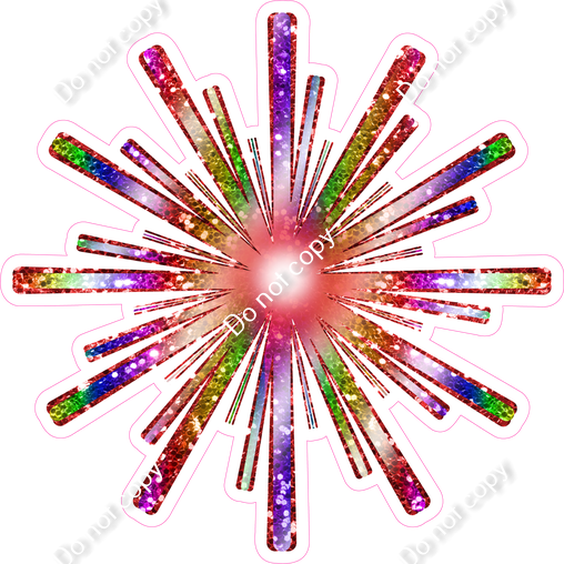 Baby Pink Firework Yard Sign| Sign Swag USA