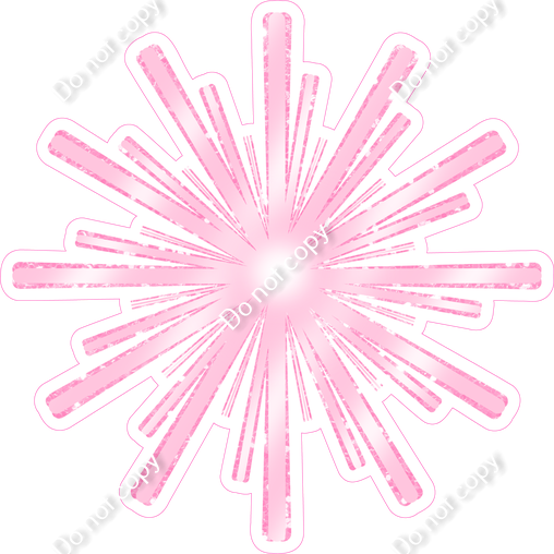 Baby Pink Firework Yard Sign| Sign Swag USA