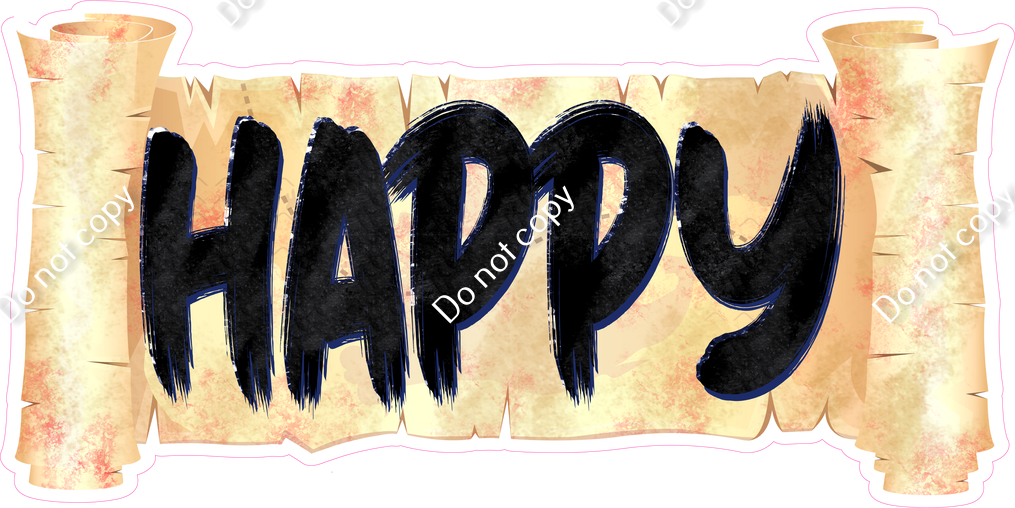 Pirate - Happy Birthday Scroll w/ Variants| Sign Swag USA