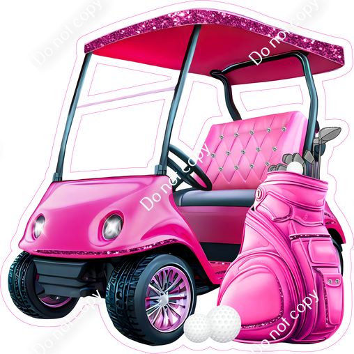 Pink Golf Cart & Bag w/ Variants| Sign Swag USA