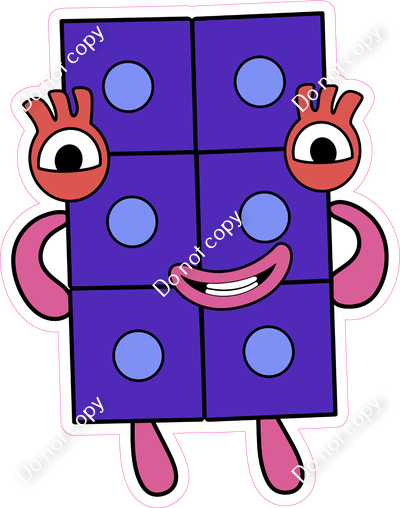 # 6 Numberblock Character| Sign Swag USA