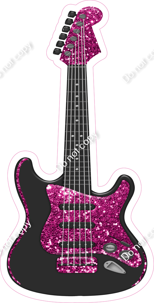 Sparkle Hot Pink - Electric Guitar| Sign Swag USA