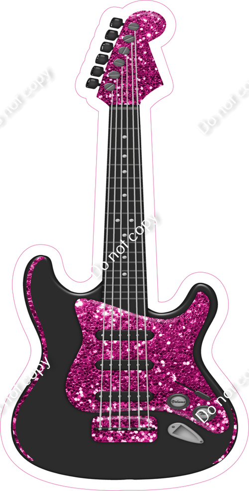 Sparkle Hot Pink - Electric Guitar| Sign Swag USA