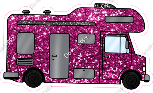 Hot Pink Sparkle RV Camper| Sign Swag USA
