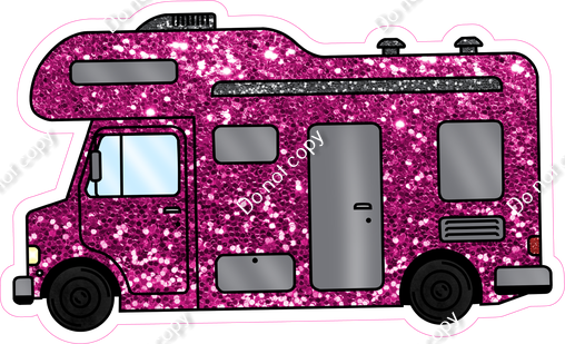 Hot Pink Sparkle RV Camper| Sign Swag USA