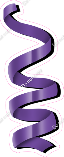 Flat - Purple Streamer - Style 3| Sign Swag USA