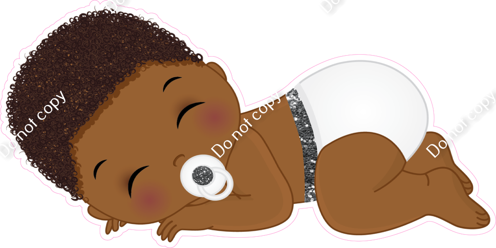 Silver - Dark Skin Tone Boy Sleeping| Sign Swag USA
