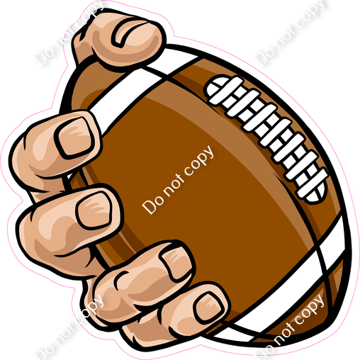 Light Skin Tone Hand & Football with Variants| Sign Swag USA