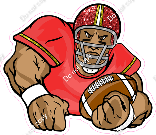 Red & Yellow - Football Player| Sign Swag USA