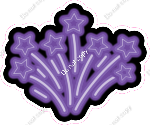NEON - Purple Shooting Stars| Sign Swag USA