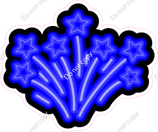 NEON - Blue Shooting Stars| Sign Swag USA