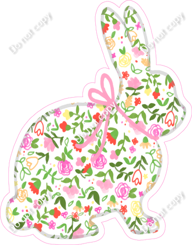 Pastel Floral Rabbit| Sign Swag USA