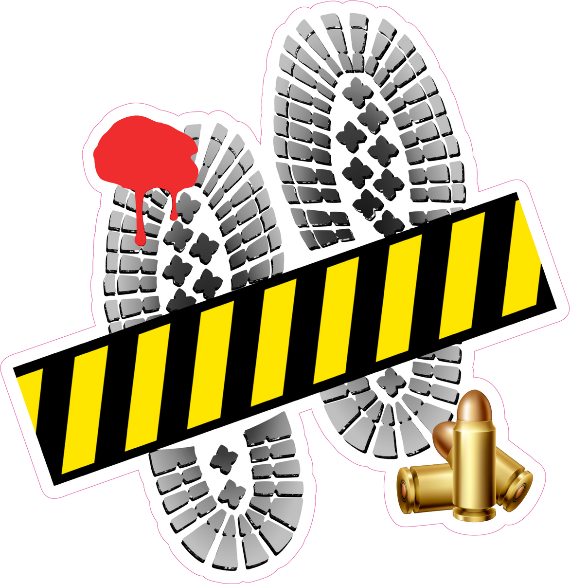 Footprints, Blood, Tape, & Bullets| Sign Swag USA