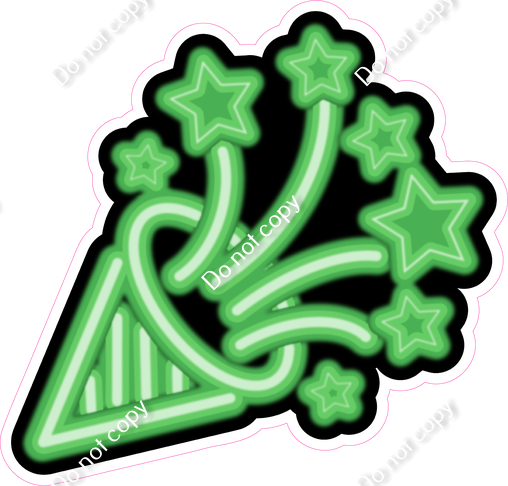 NEON - Party Poppers - Lime Green| Sign Swag USA