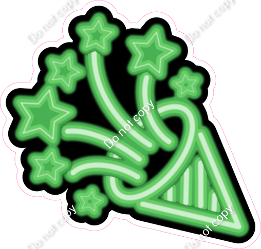 NEON - Party Poppers - Lime Green| Sign Swag USA