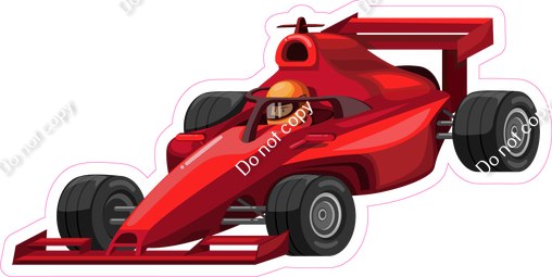 Formula 1 Car Cartoon| Sign Swag USA