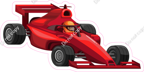 Formula 1 Car Cartoon| Sign Swag USA