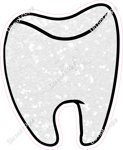Tooth - White Sparkle| Sign Swag USA