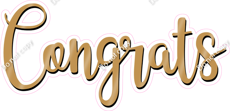 Cursive Congrats Statement| Sign Swag USA