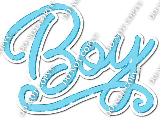 Baby Blue - Cursive Boy Statement| Sign Swag USA