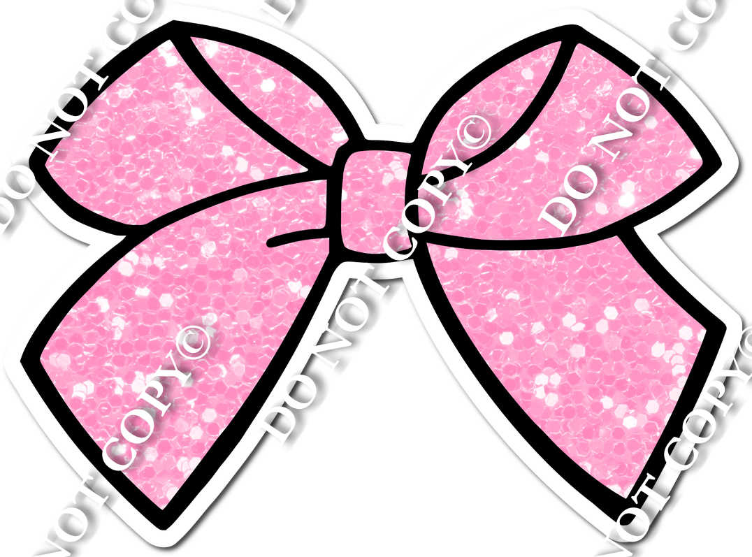 Baby Pink Sparkle Bow| Sign Swag USA
