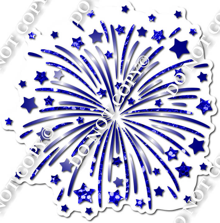 Blue Firework Yard Sign| Sign Swag USA