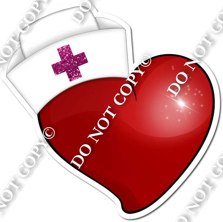 Heart with Pink Sparkle Cross| Sign Swag USA
