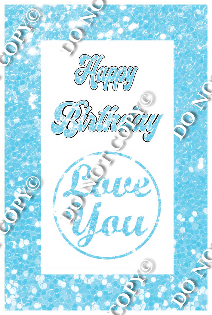 4 pc Photo Frame - Sparkle Baby Blue Vertical Frame - Frame018| Sign ...