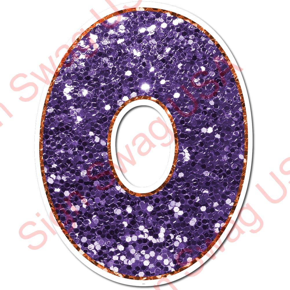 Halloween Letter O Purple Sparkle| Sign Swag USA