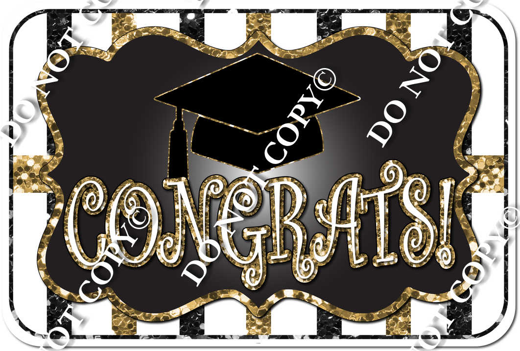 Congrats Gold Sparkle| Sign Swag USA