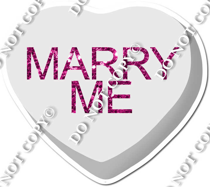 Conversation Heart - Marry Me - Candy Heart| Sign Swag USA