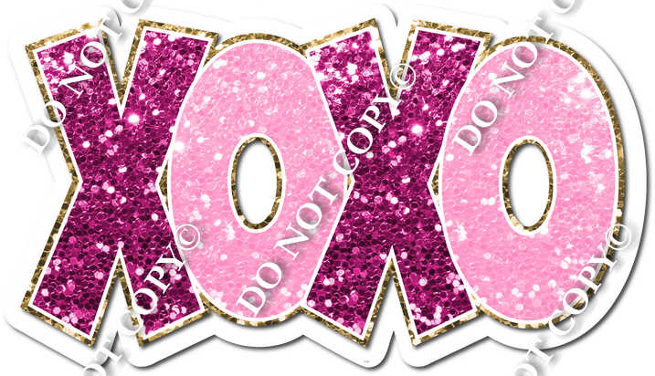 Hot Pink Sparkle XOXO| Sign Swag USA