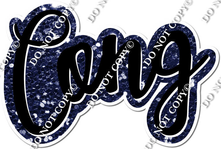 Split Cursive - Navy Blue - CONG & RATS| Sign Swag USA