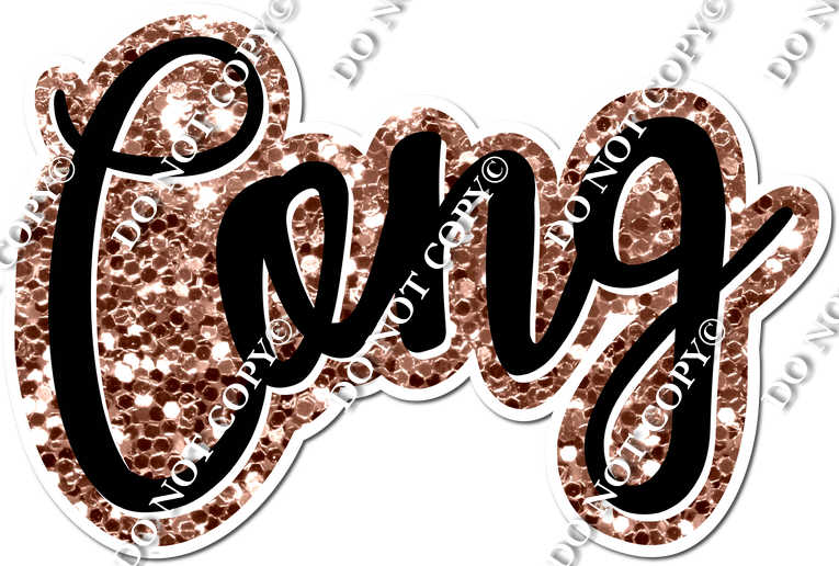 Split Cursive - Rose Gold - CONG & RATS| Sign Swag USA