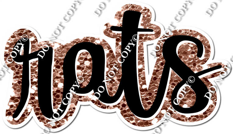 Split Cursive - Rose Gold - CONG & RATS| Sign Swag USA