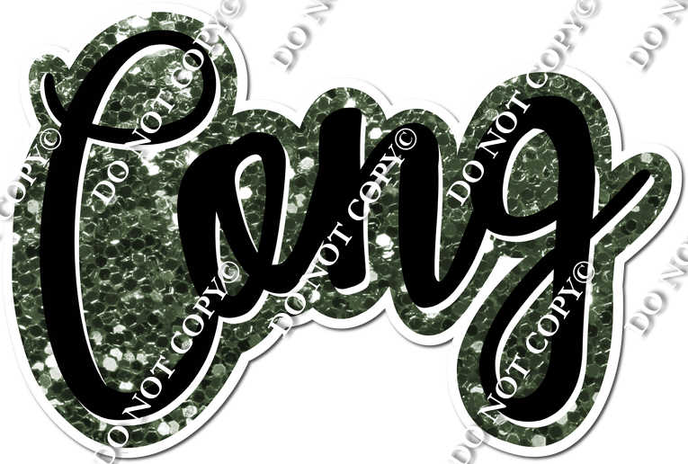 Split Cursive - Sage - CONG & RATS| Sign Swag USA