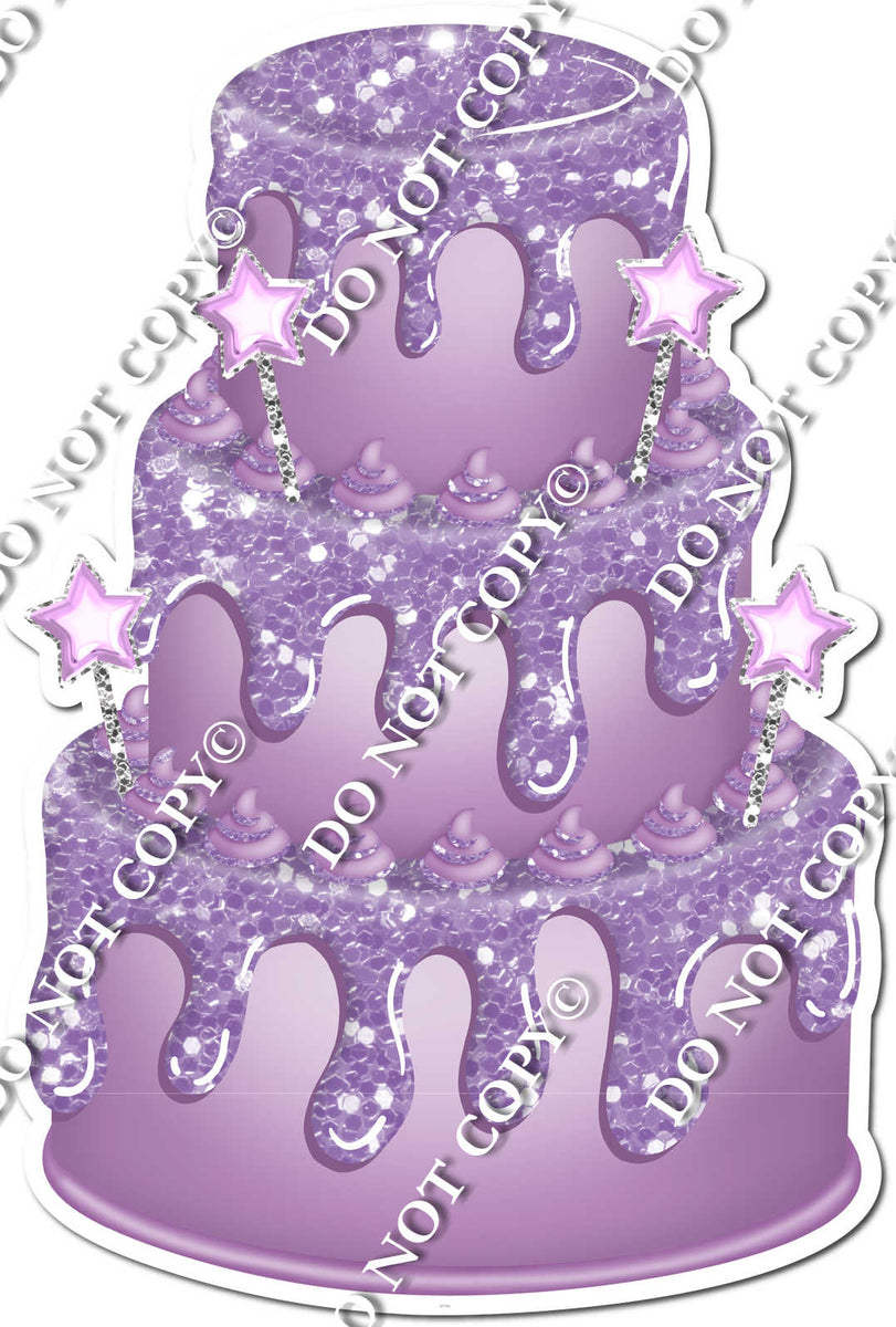 Lavender Cake, Lavender Dollops & Drip| Sign Swag USA
