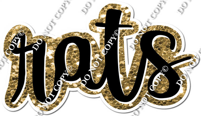 Split Cursive - Gold - CONG & RATS| Sign Swag USA