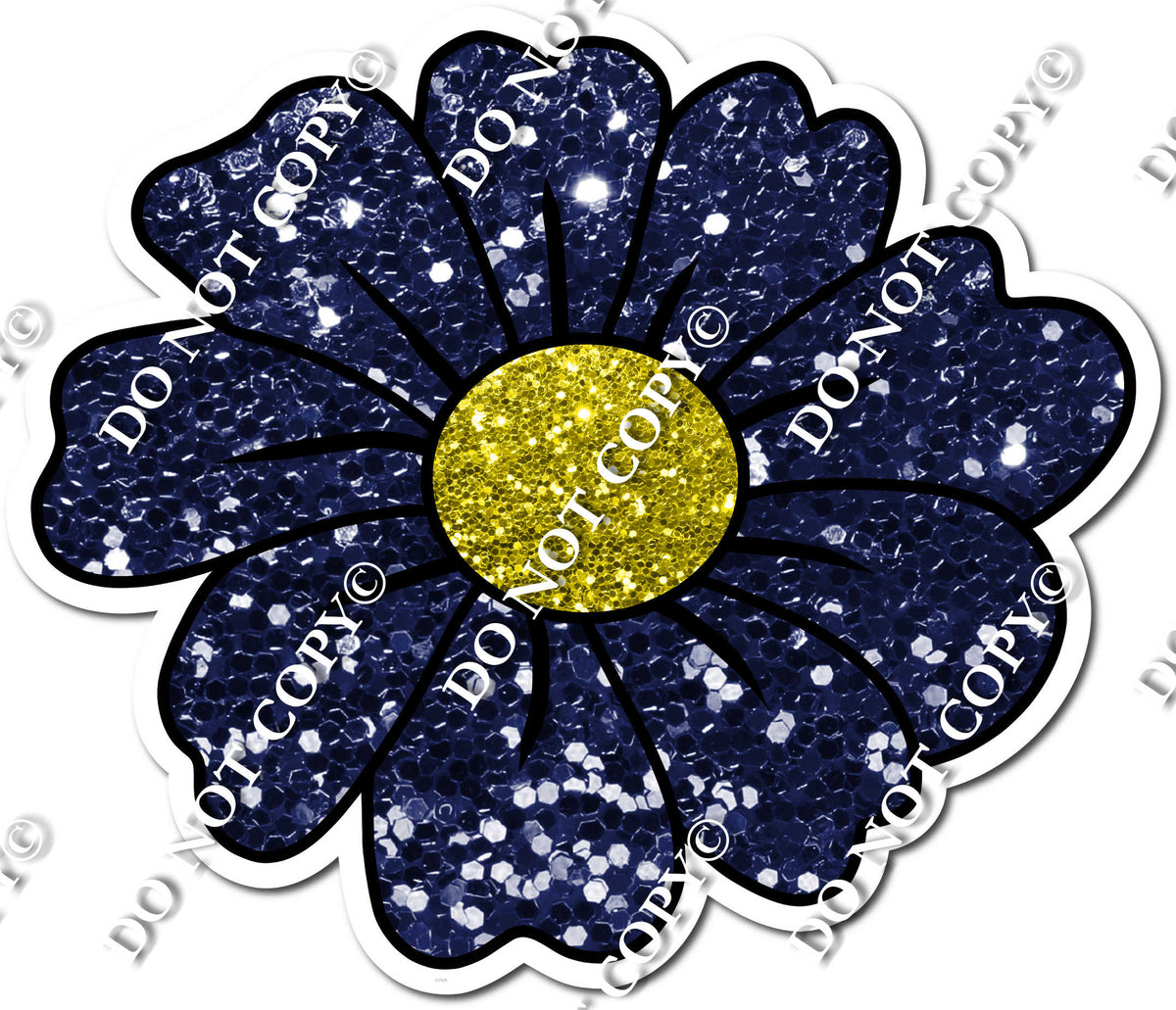 Daisy - Navy Blue Sparkle| Sign Swag USA