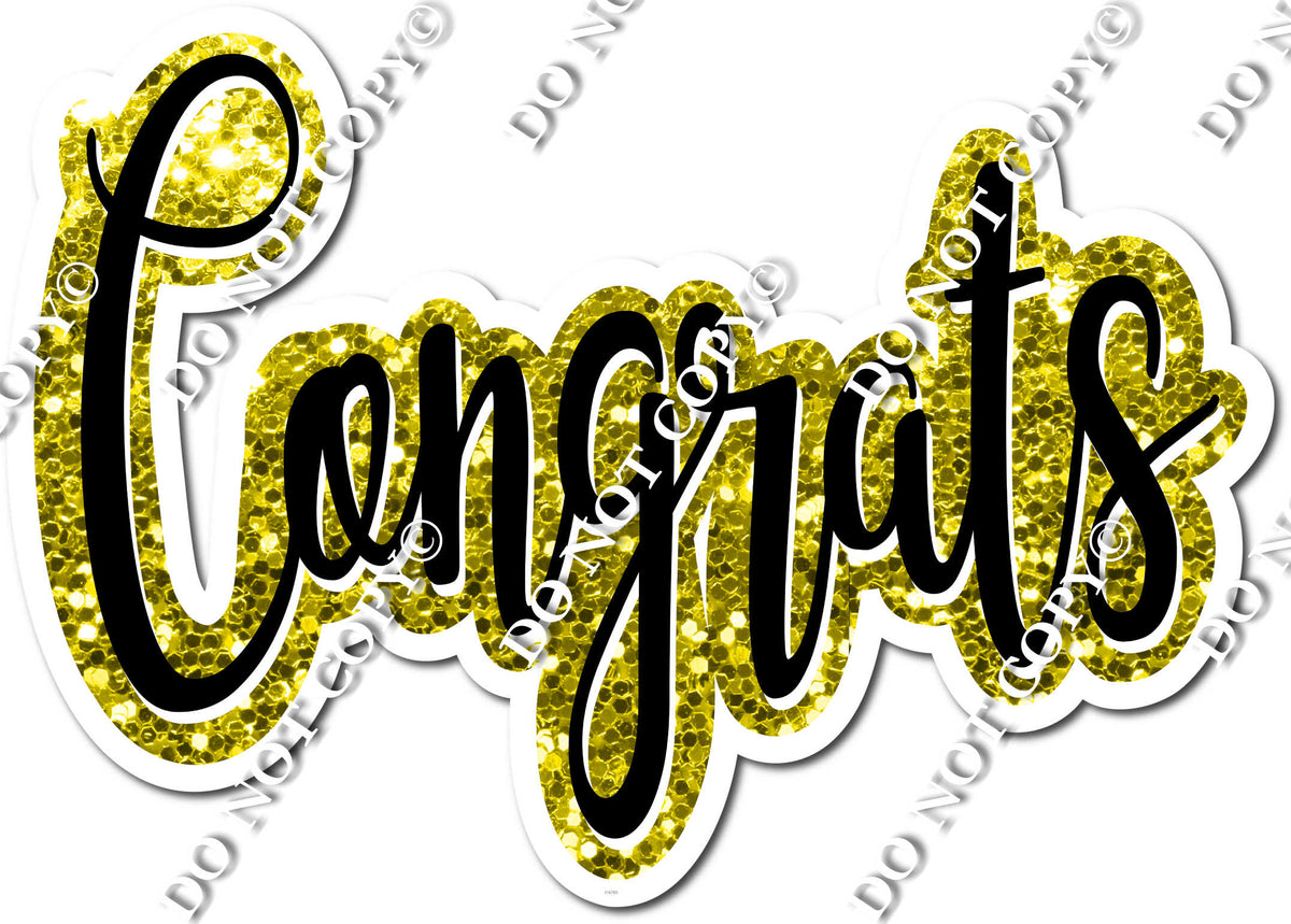 Congrats - Black & Yellow| Sign Swag USA