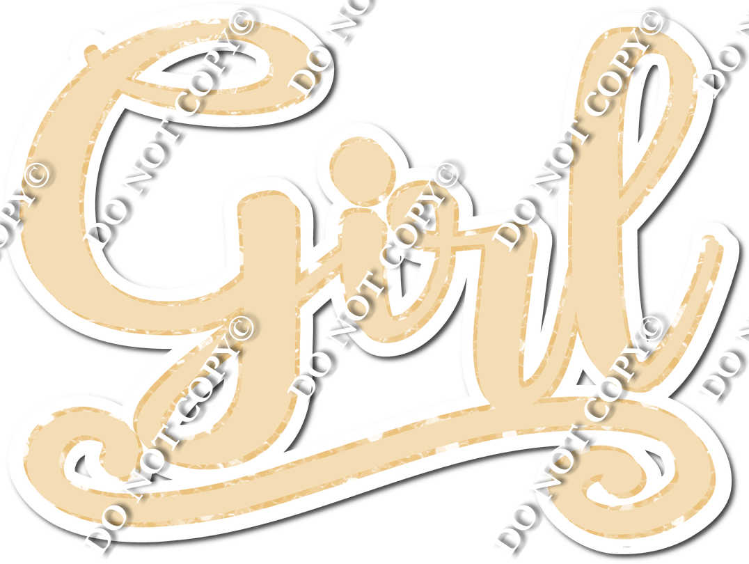 Champagne Cursive Girl Statement w/ Variant| Sign Swag USA