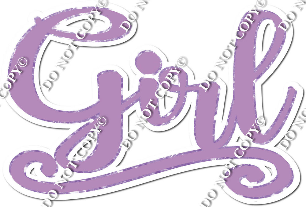 Lavender Gold Cursive Girl Statement w/ Variant| Sign Swag USA