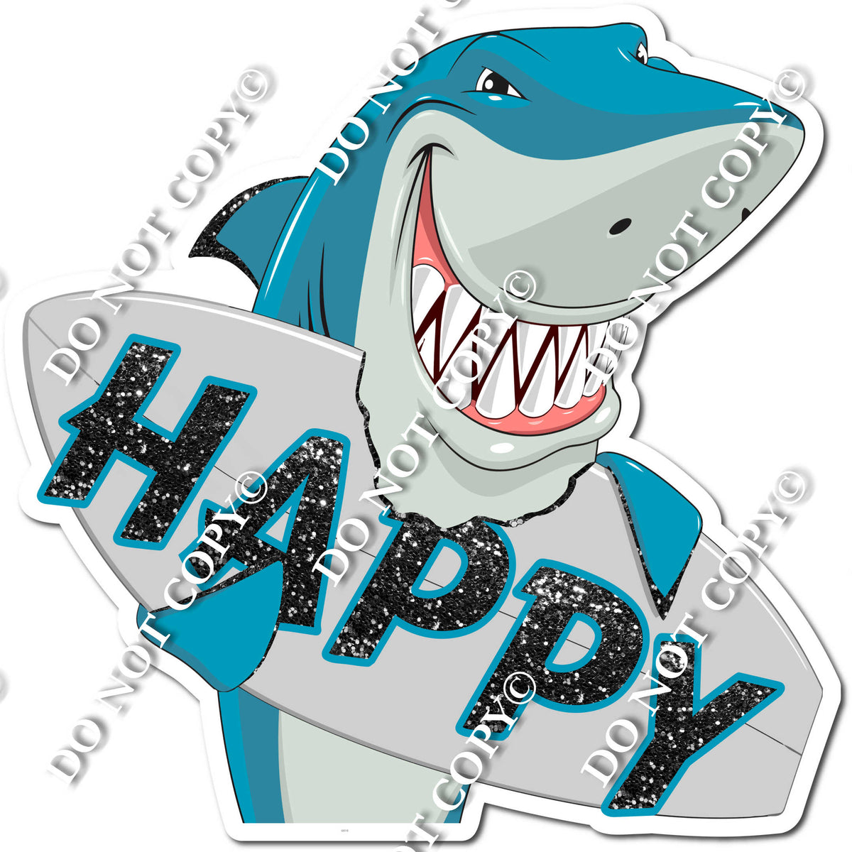Shark with Happy Board| Sign Swag USA