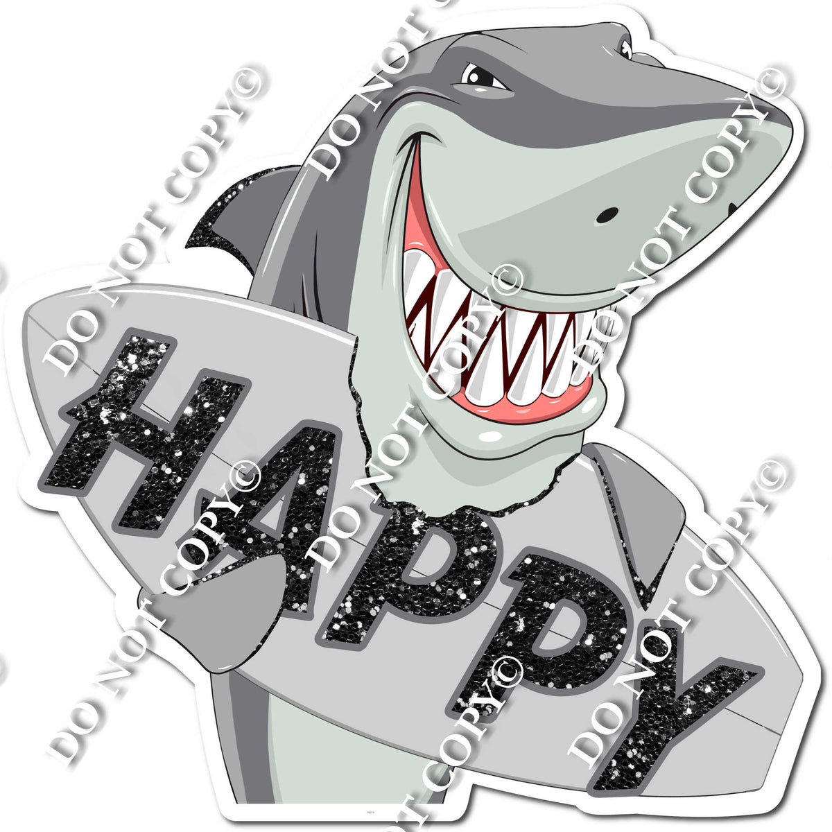 Shark with Happy Board| Sign Swag USA