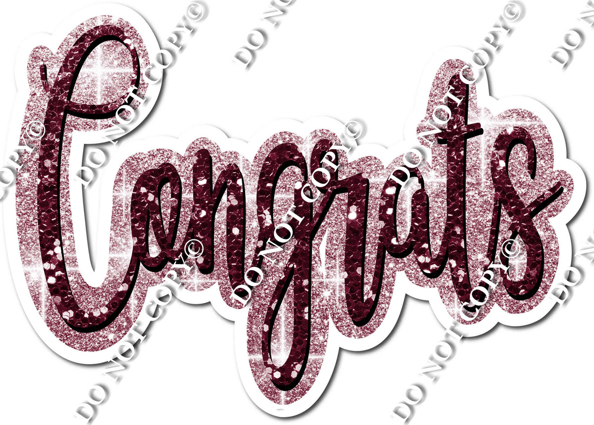 Congrats - Burgundy| Sign Swag USA