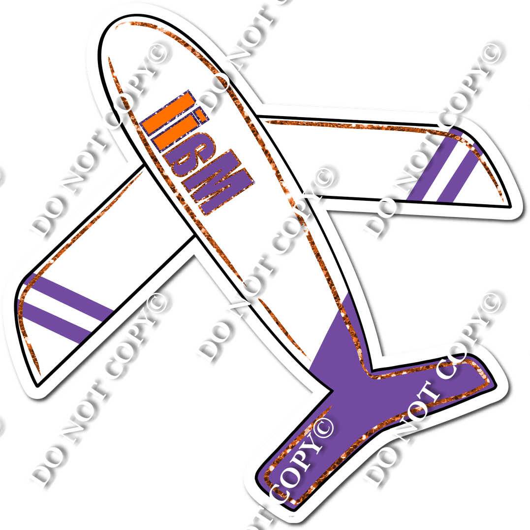 White & Purple Plane| Sign Swag USA