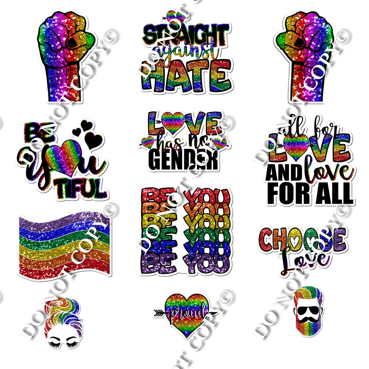 12 pc Sparkle Pride Package Theme0711| Sign Swag USA
