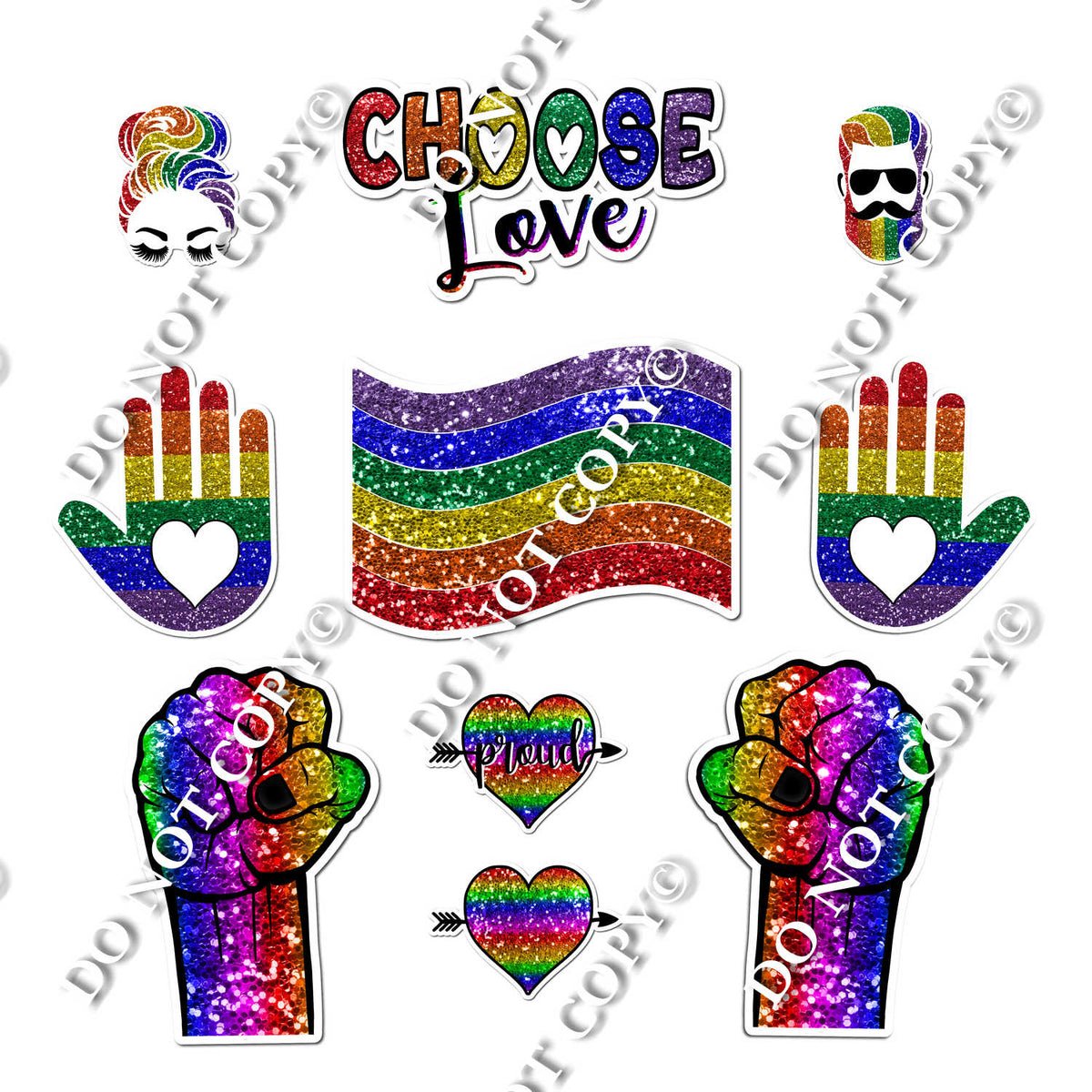 10 pc Sparkle Pride Package Theme0713| Sign Swag USA
