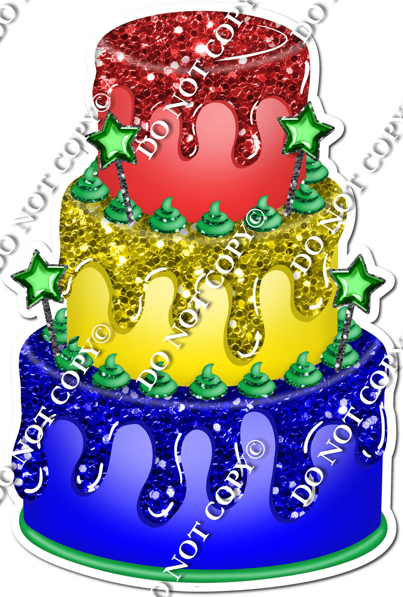 Red, Yellow, Blue Cake| Sign Swag USA