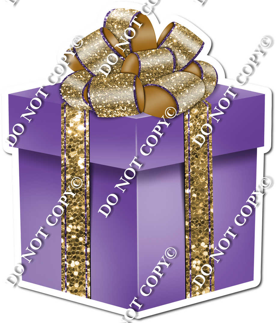 Sparkle - Purple & Gold Present - Style 4| Sign Swag USA